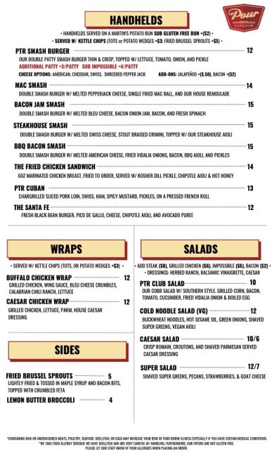 Midtown Menu | Pour Taproom Atlanta